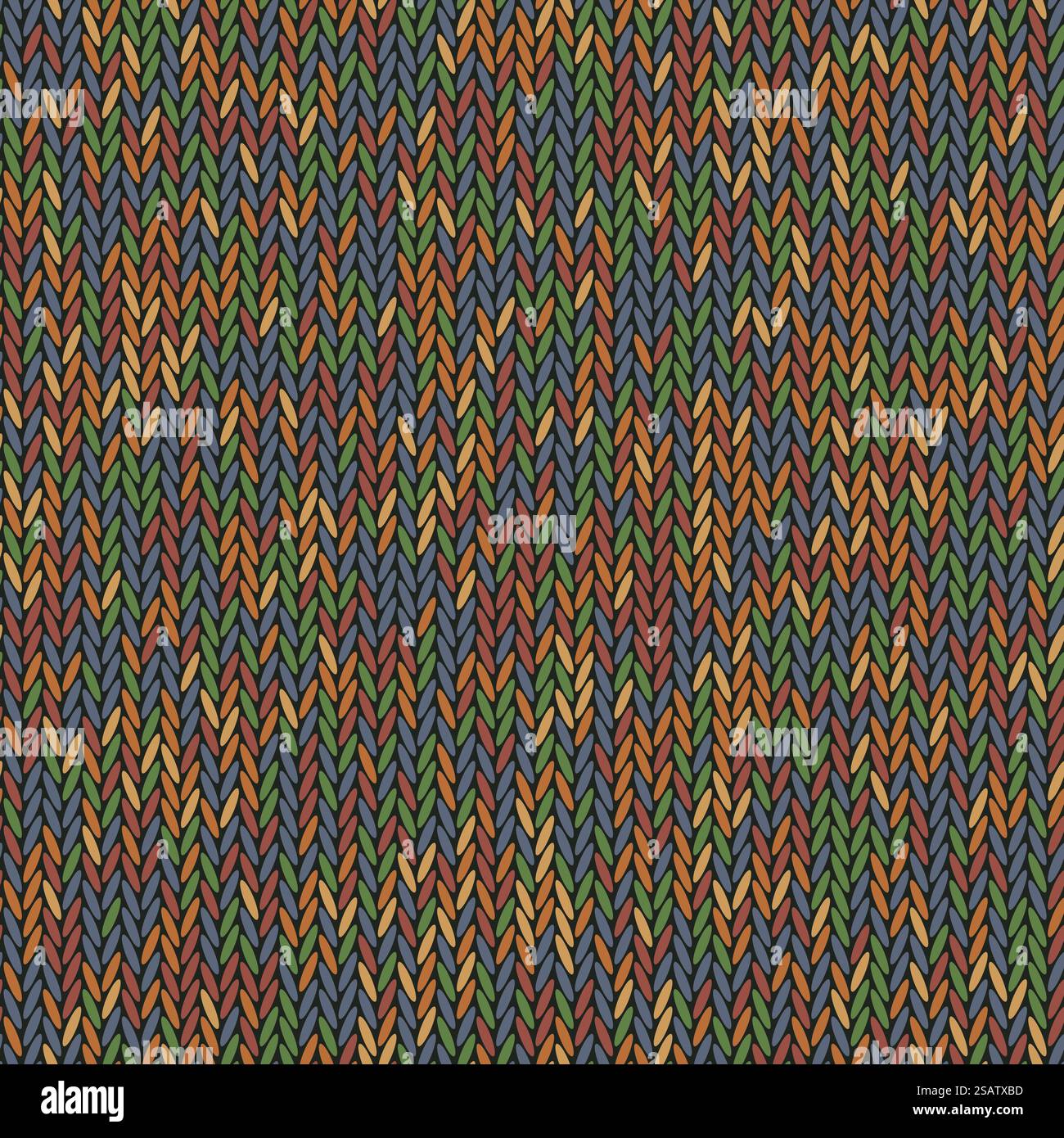 Knit texture melange color. Vector seamless pattern fabric. Knitting background flat design ...