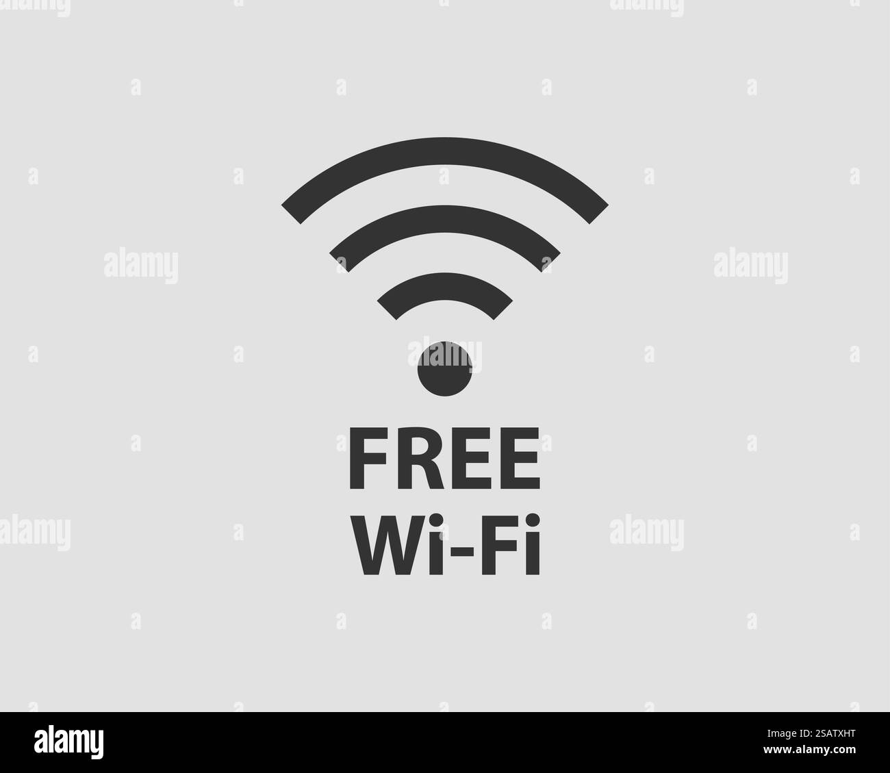 Free wi fi icon. Connection zone wifi vector symbol. Radio waves signal ...