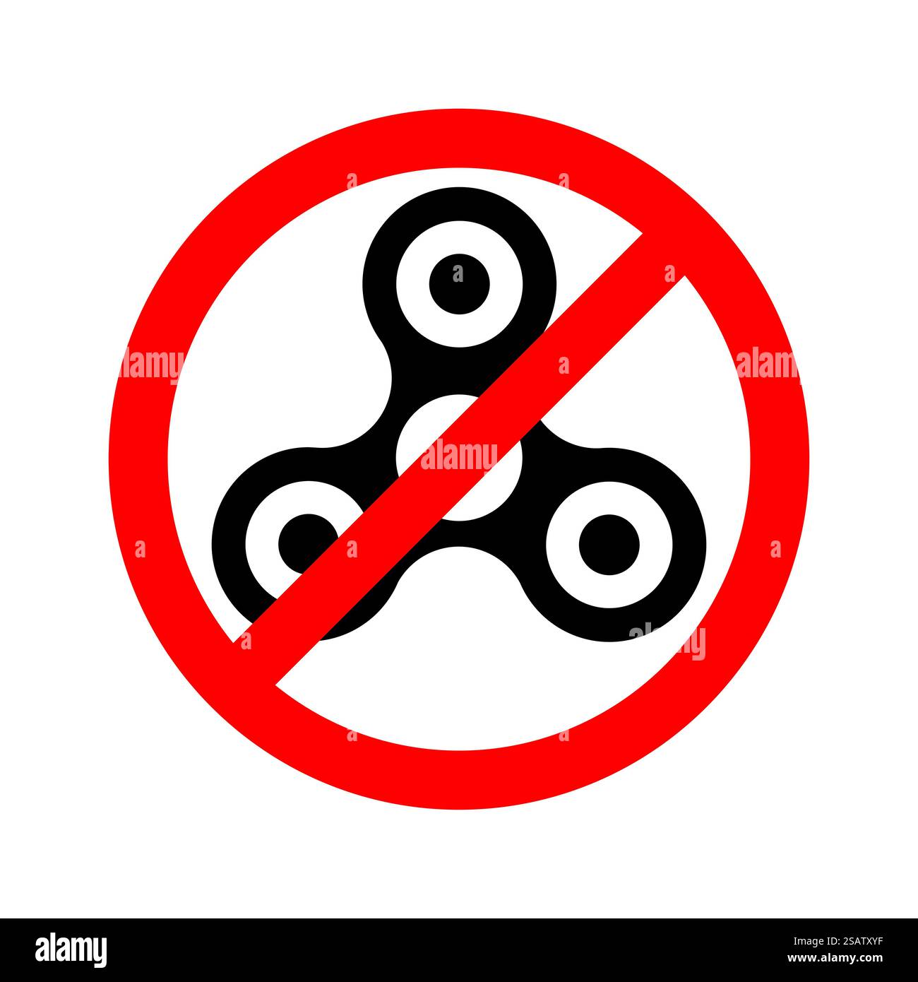 Prohibition sign ban spinner. Vector illustration.. Prohibition sign ...