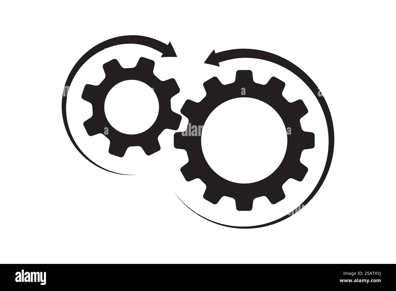Setting icon vector with work cog gear element. Cogweel mechanism symbol for engine concept or ...