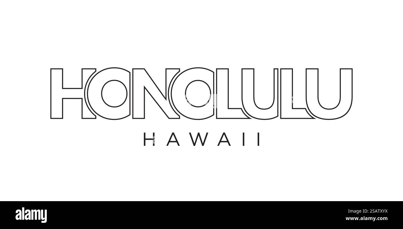 Honolulu, Hawaii, USA typography slogan design. America logo with ...