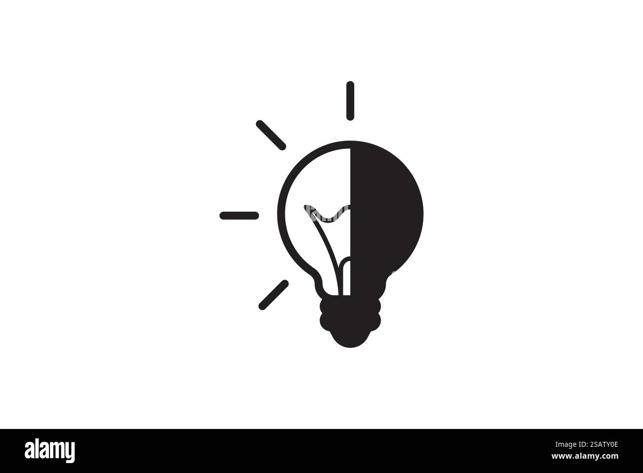 Electric light bulb icon. Electricity lamp symbol. Vector illumination sign design.. Electric ...