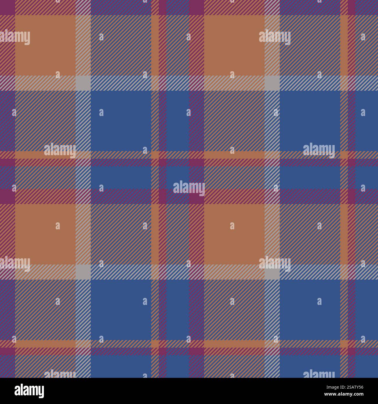 Plaid seamless pattern in blue. Check fabric texture. Vector textile ...