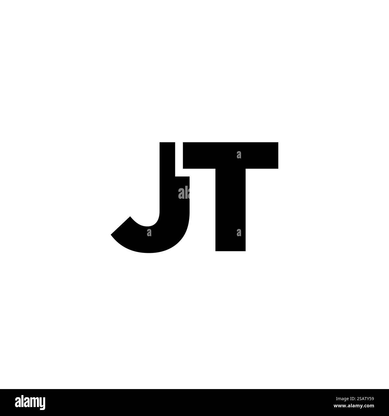 Trendy letter J and T, JT logo design template. Minimal monogram initial based logotype for ...