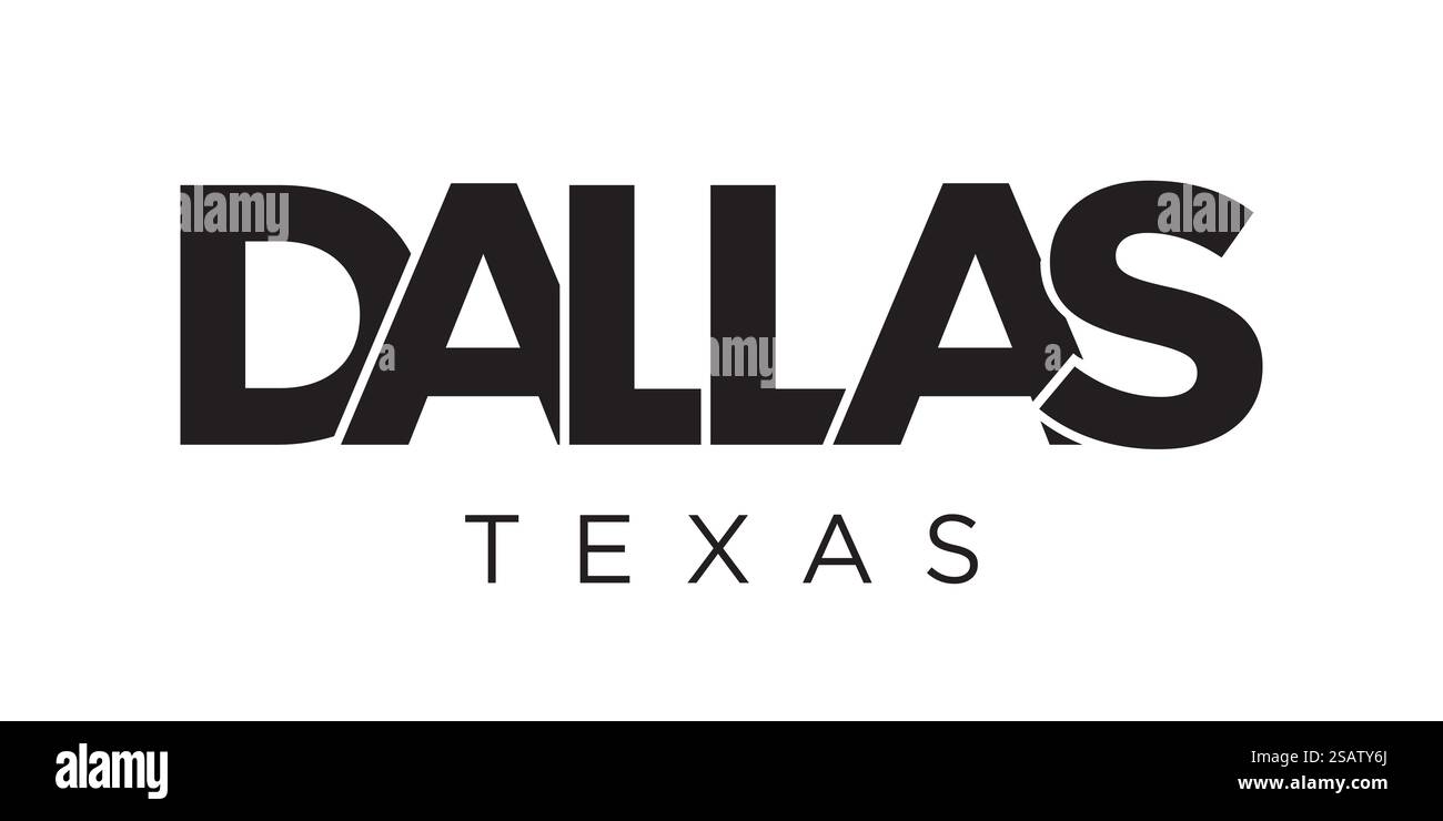 Dallas, Texas, USA typography slogan design. America logo with graphic ...