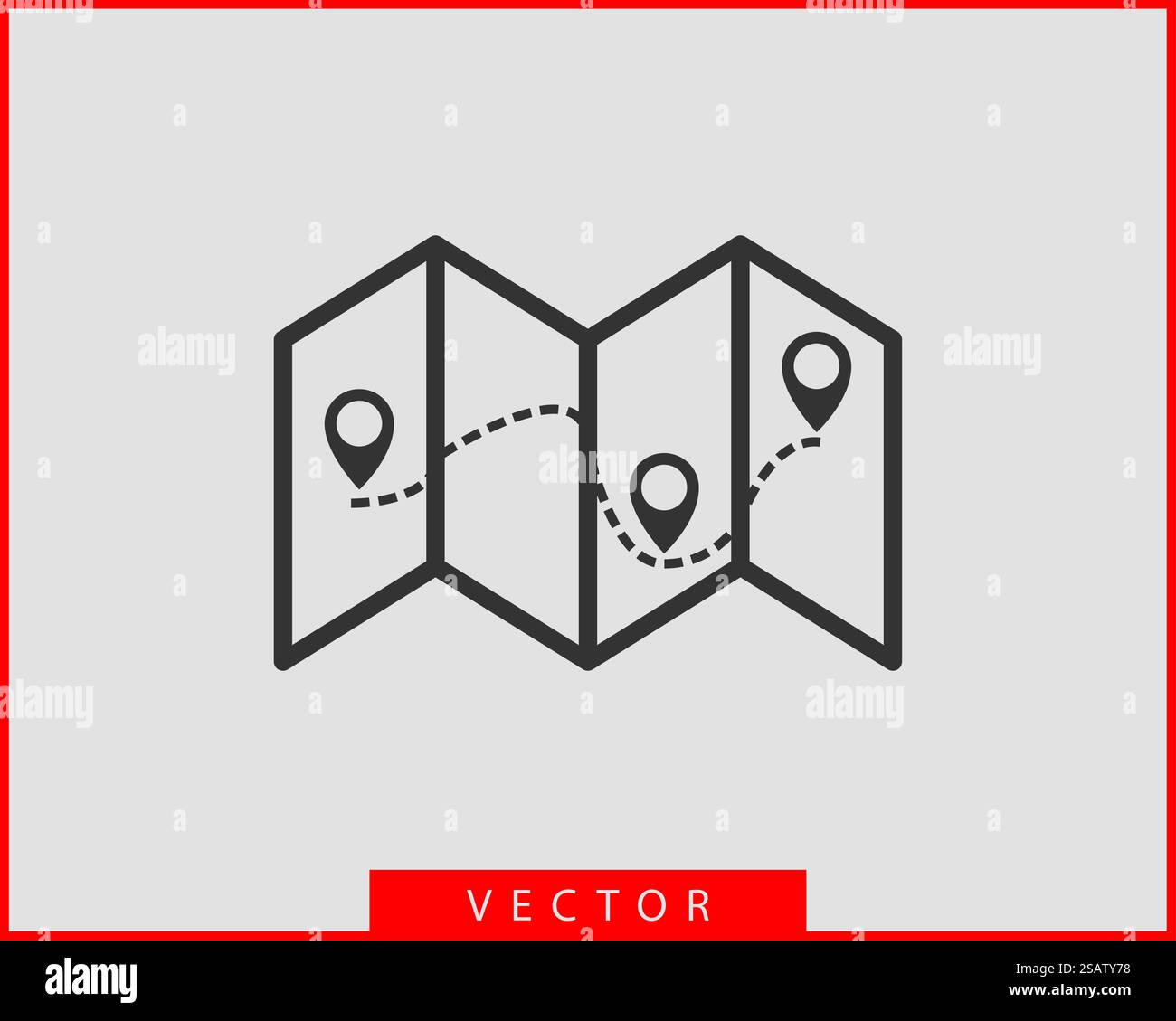 Location arrow icon hi-res stock photography and images - Alamy