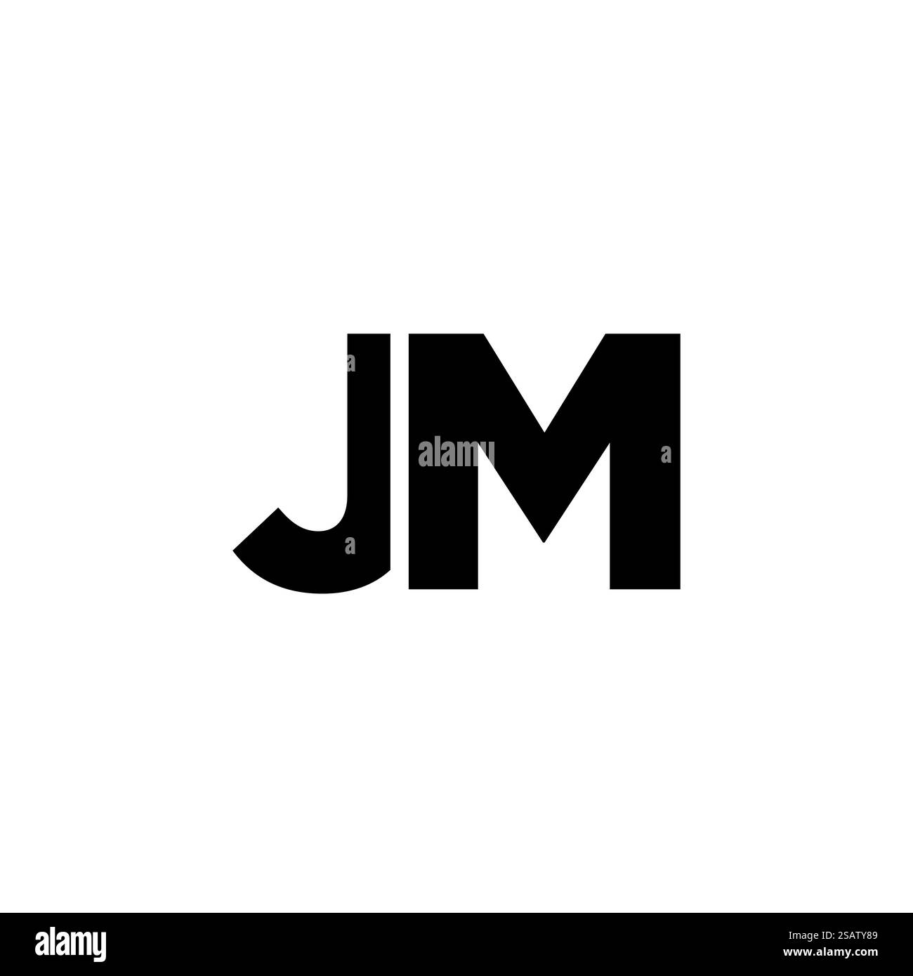 Trendy letter J and M, JM logo design template. Minimal monogram ...