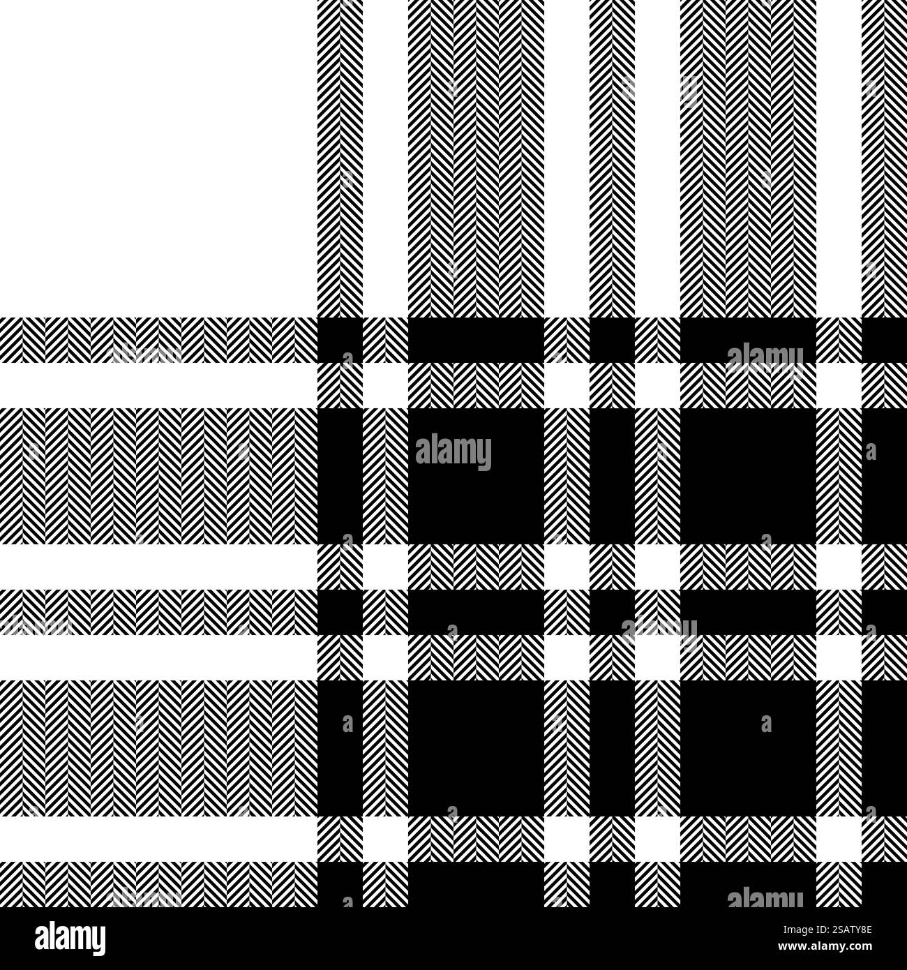 Plaid check pattern black white. Seamless fabric texture. Tartan ...