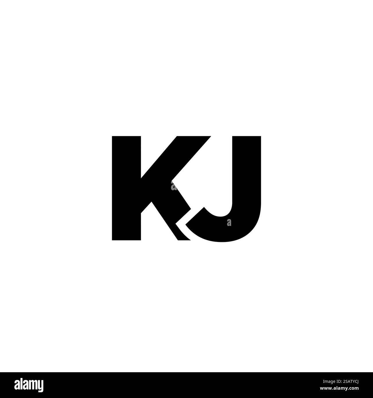 Trendy letter K and J, KJ logo design template. Minimal monogram ...