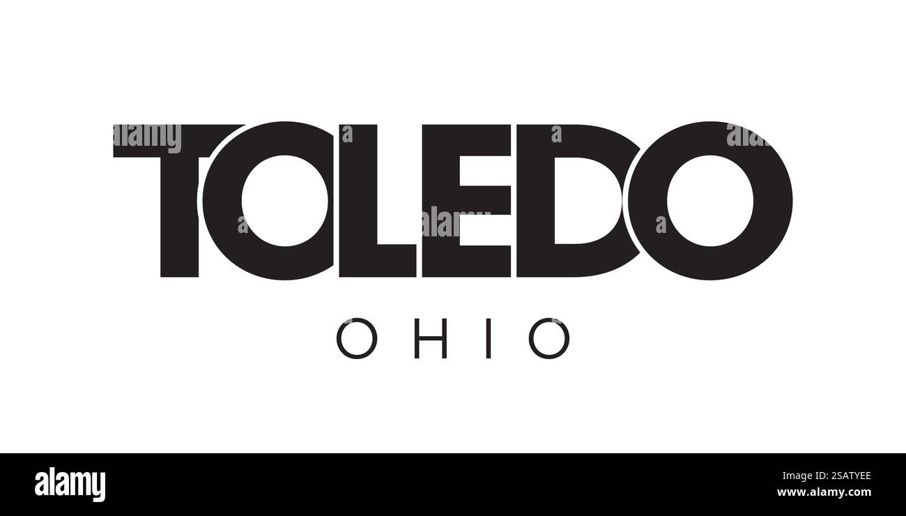 Toledo, Ohio, USA typography slogan design. America logo with graphic ...