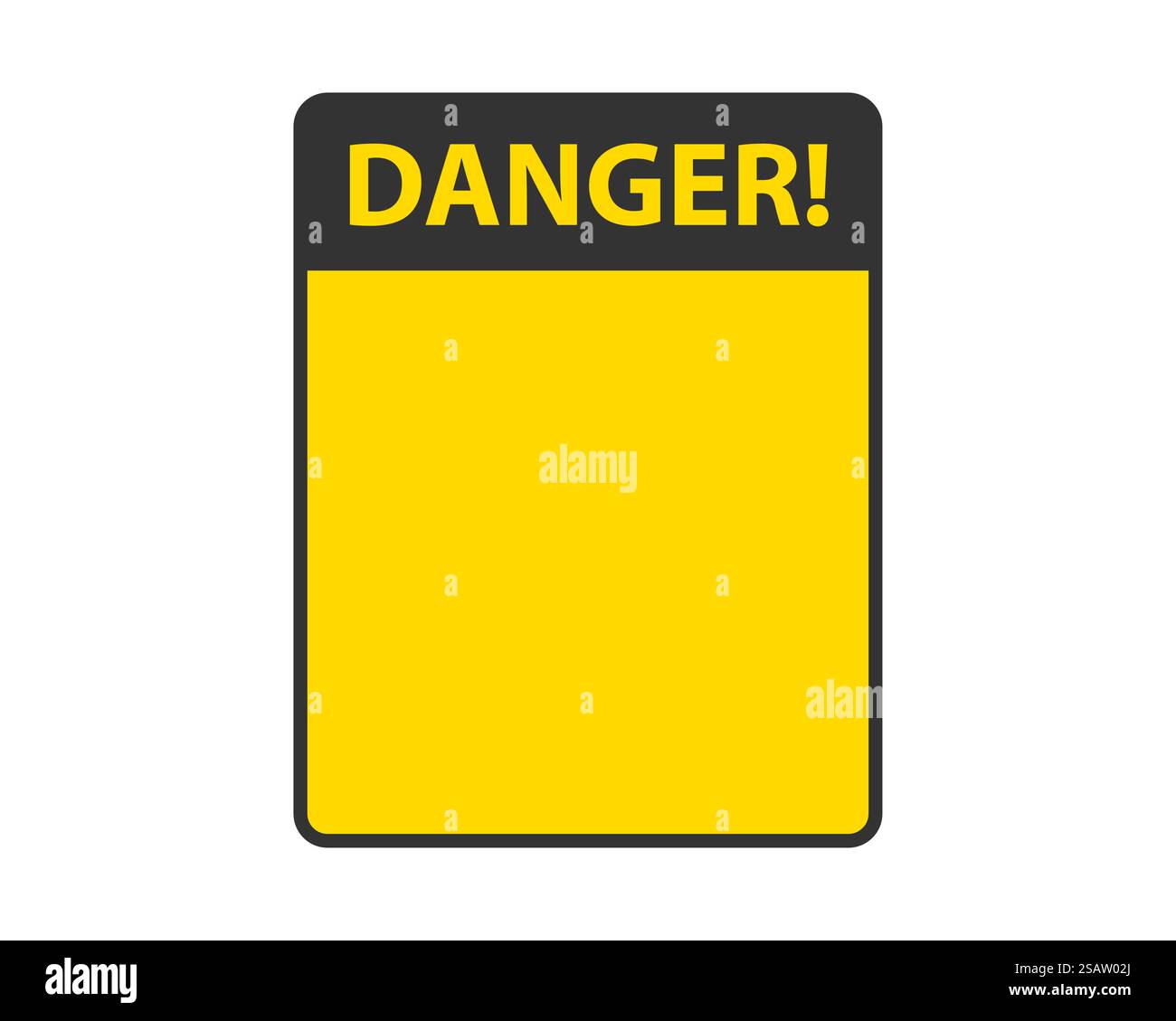 Danger sign isolated. Warning label empty template vector Stock Vector ...