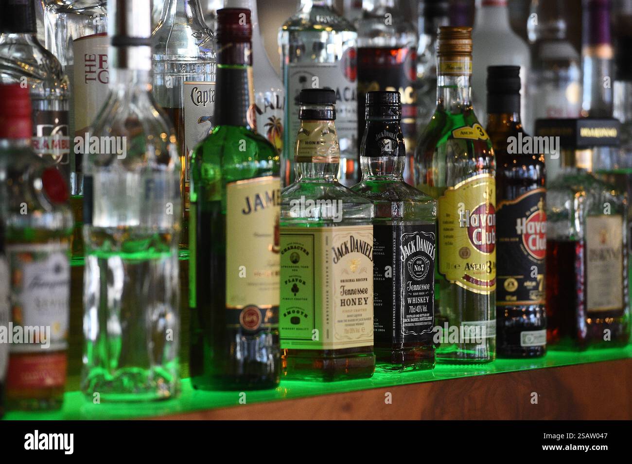 File photo dated 28/08/18 of a view of spirits in a pub in Fulham ...