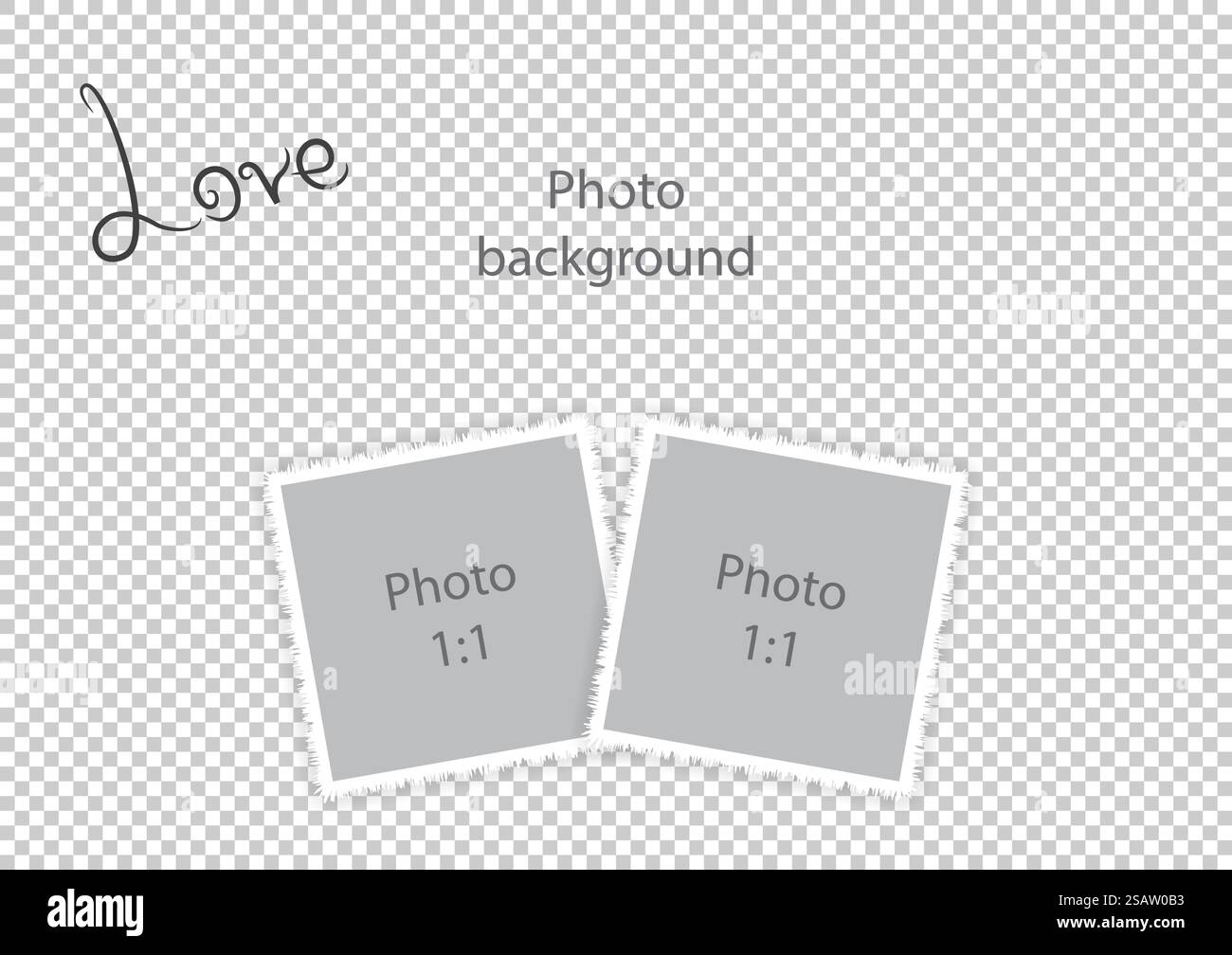 Romantic photo frame for lovers. Vector illustration Stock Vector Image ...