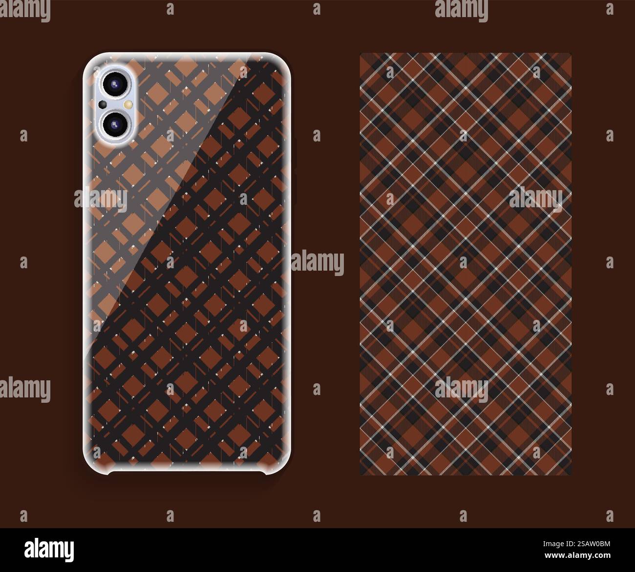 Smartphone cover design vector mockup. Template geometric pattern for ...