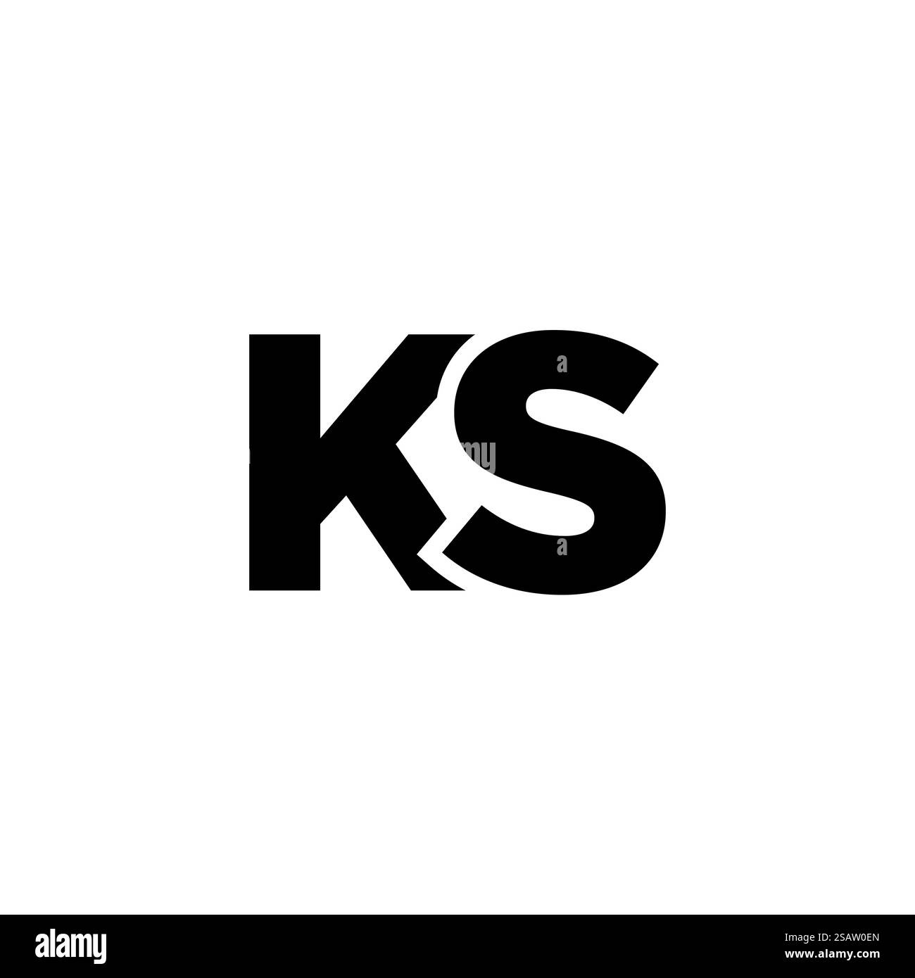 Trendy letter K and S, KS logo design template. Minimal monogram ...