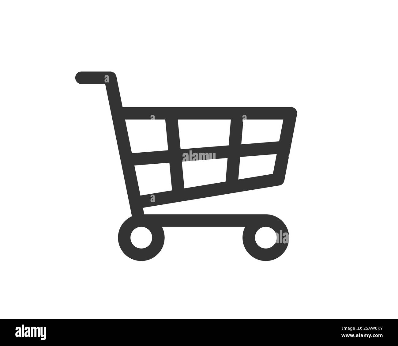 Shopping cart icon isolated Black and White Stock Photos & Images - Alamy