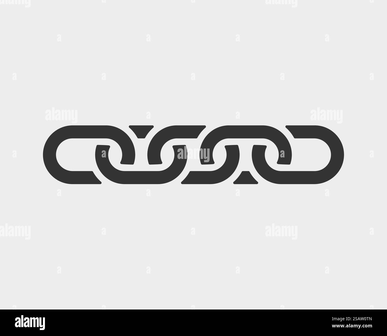 Chain link vector icon. Chainlet element flat design. Concept ...