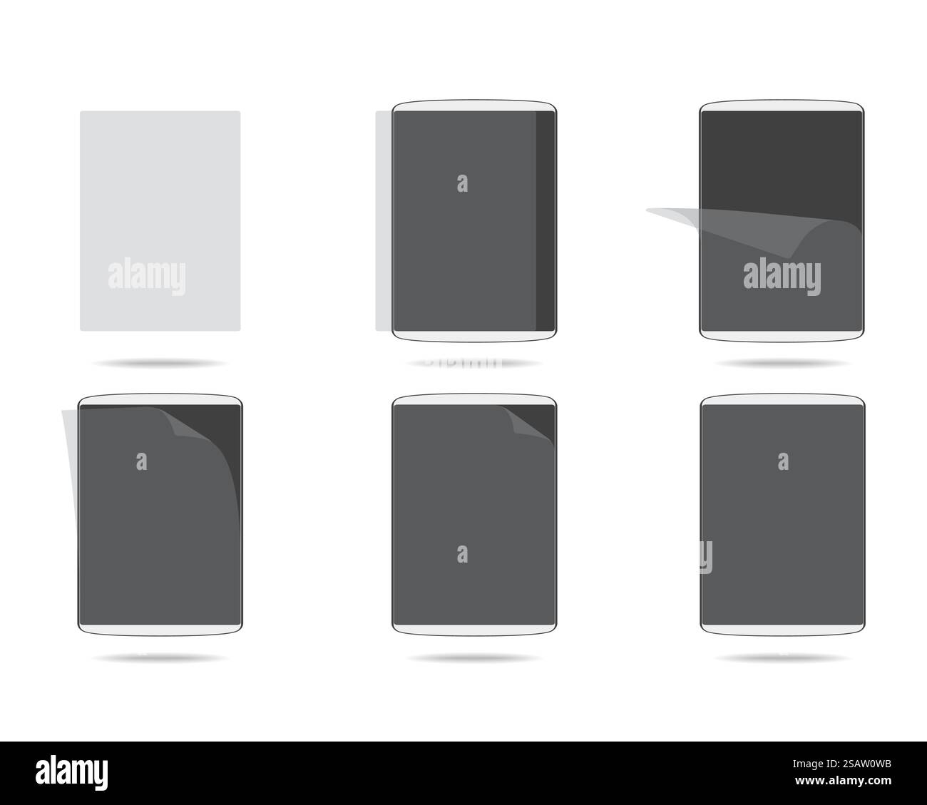 screen protector glue vector illustration. screen protector glue Stock ...