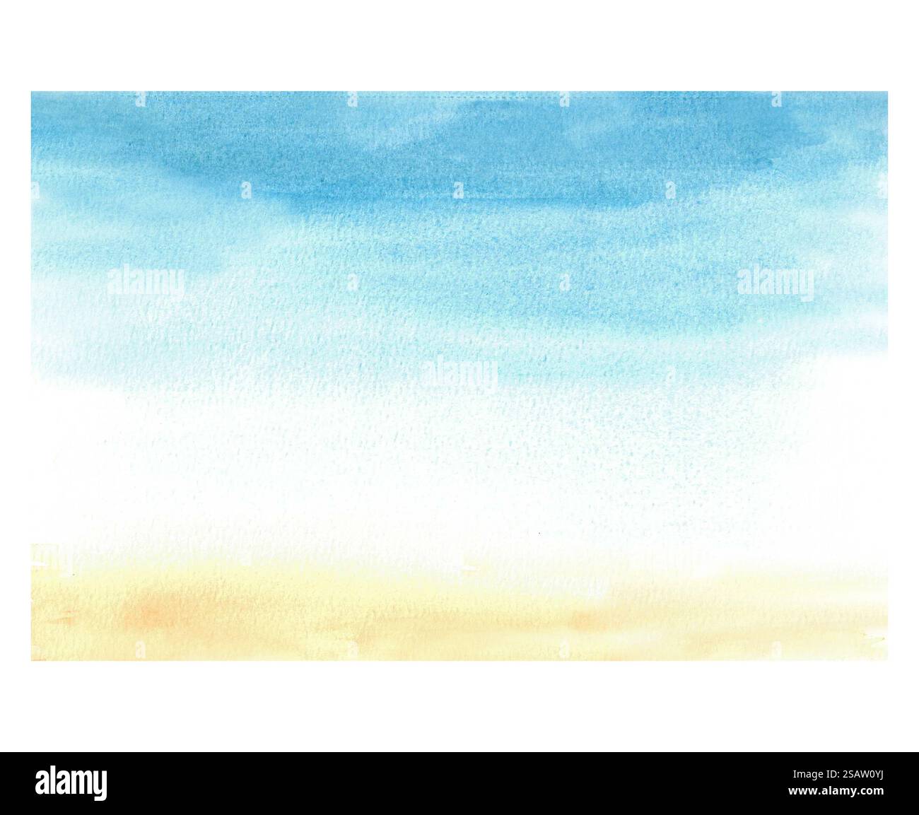 Sunrise, hand painted sky in watercolour background. Realistic colorful ...