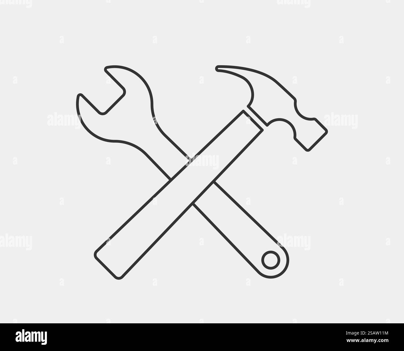 Tools vector wrench icon. Spanner logo design element. Key tool ...