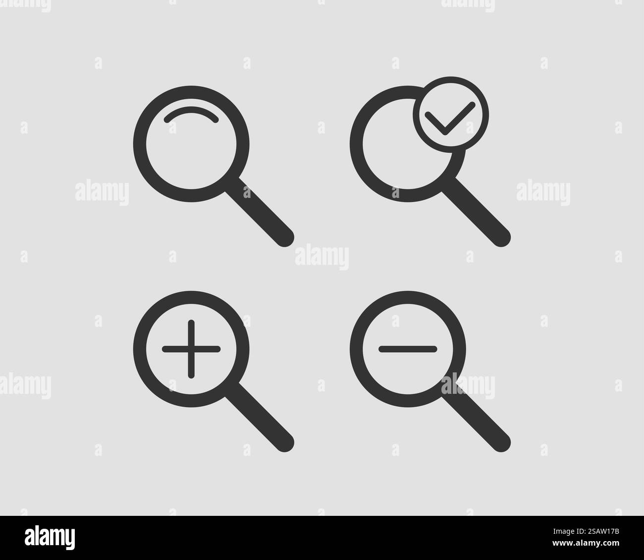 Zoom icon vector. Set of zooming icons Stock Vector Image & Art - Alamy