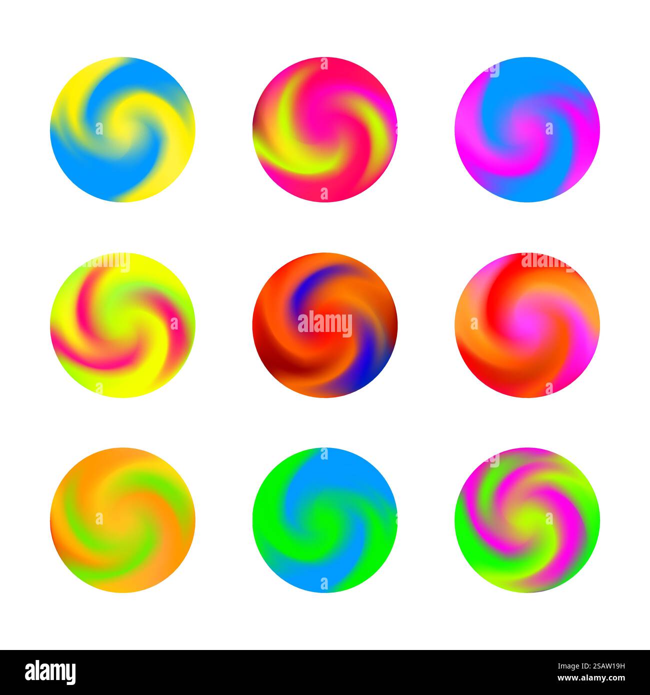 Twisted swirl color ball three dimensional set design element. Vector ...