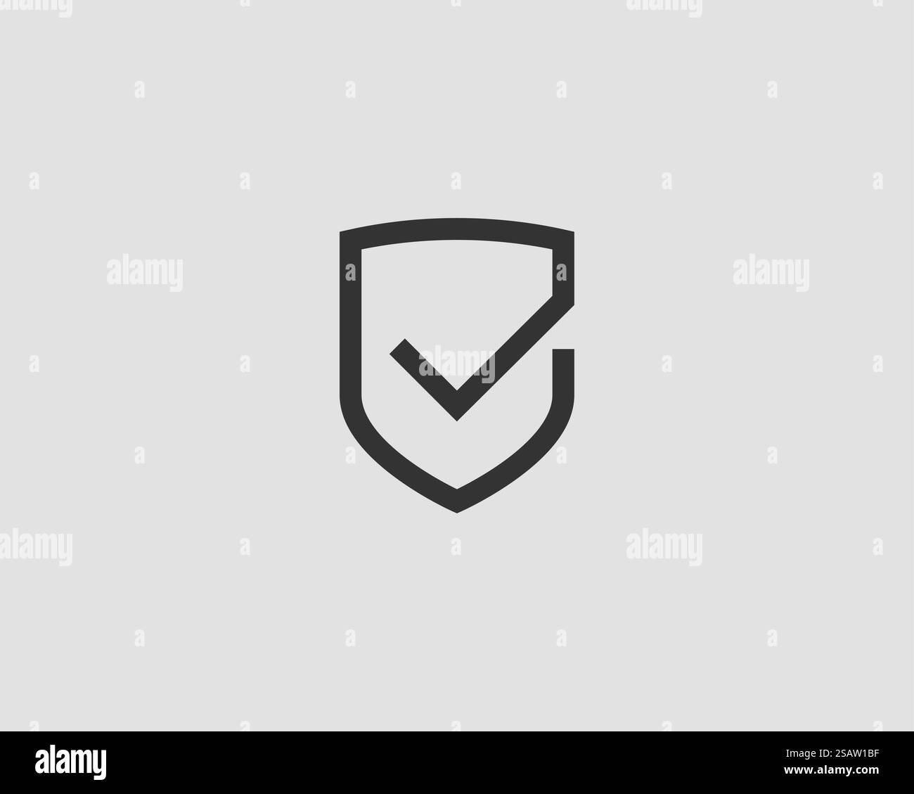 Shield check mark logo icon hi-res stock photography and images - Alamy