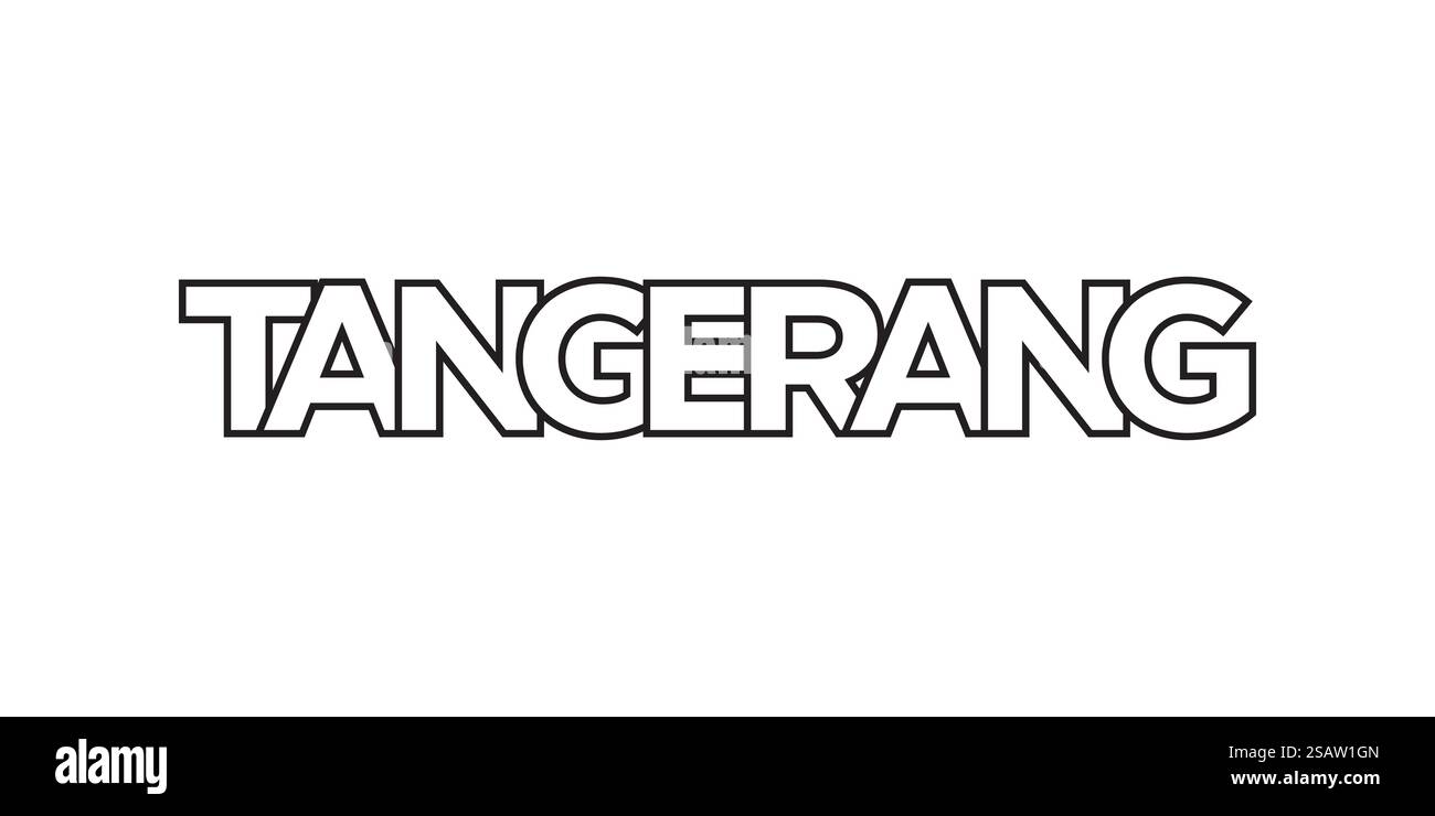 Tangerang in the Indonesia emblem for print and web. Design features ...