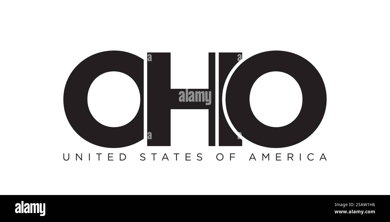 Ohio, USA typography slogan design. America logo with graphic city ...