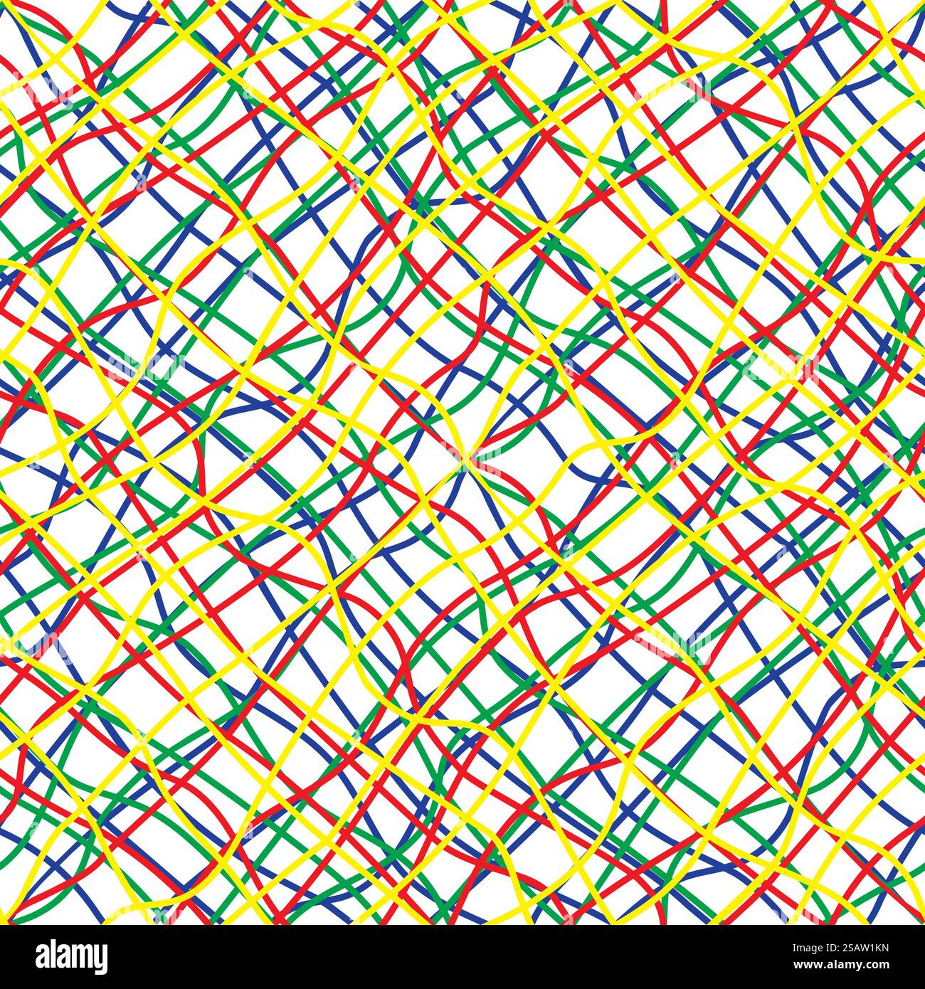 Intricate colored wires seamless pattern. Vector illustration.. Intricate colored wires seamless ...