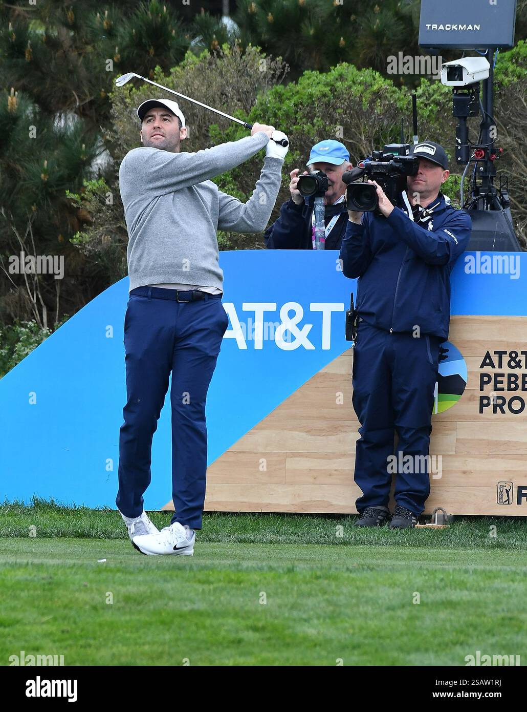January 30, 2025, Pebble Beach, Ca, USA: Scottie Scheffler during the ...