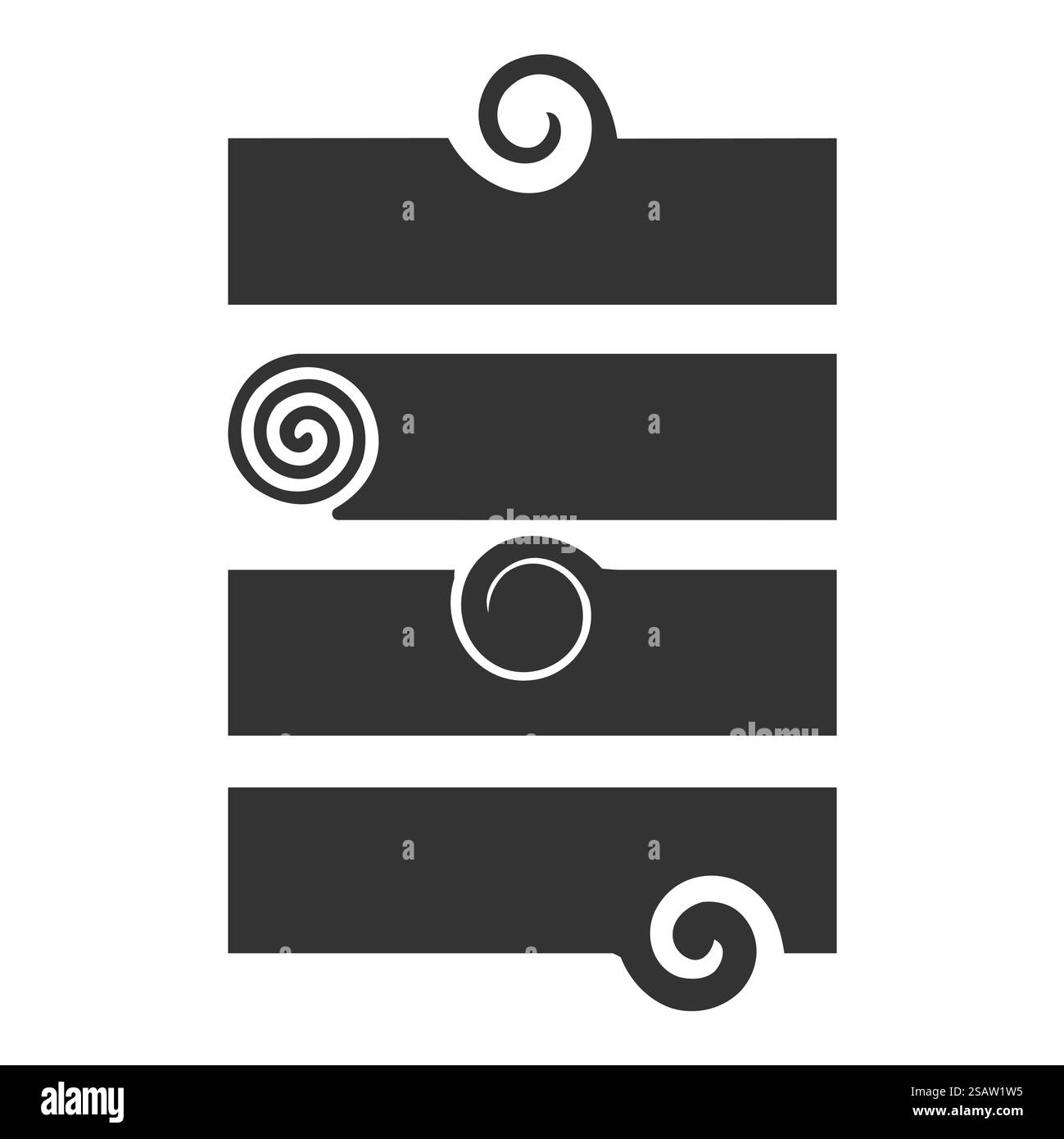 Modern label template with swirl design element. Vector illustration ...