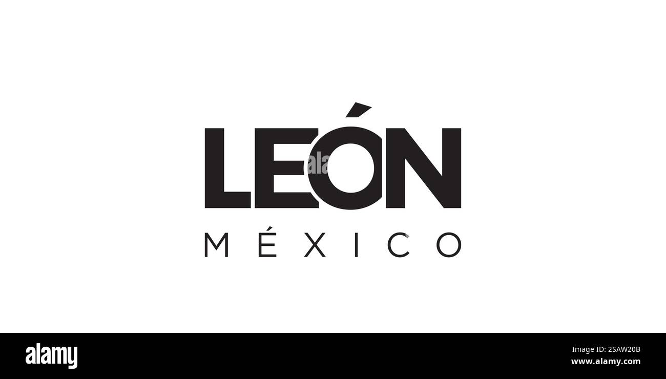 Leon in the Mexico emblem for print and web. Design features geometric ...