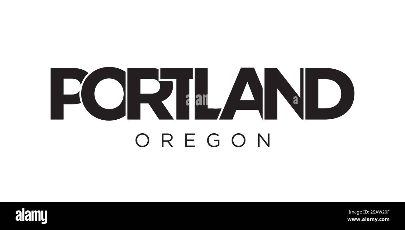 Portland, Oregon, USA typography slogan design. America logo with ...