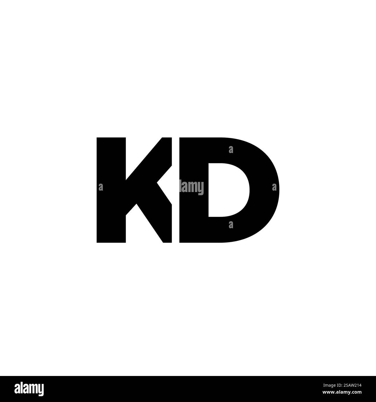 Trendy letter K and D, KD logo design template. Minimal monogram ...