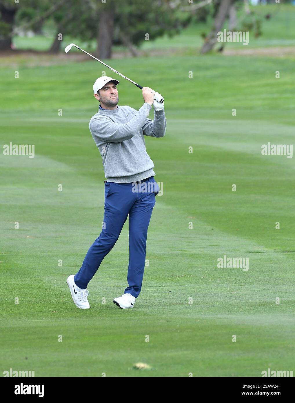 January 30, 2025, Pebble Beach, Ca, USA: Scottie Scheffler during the ...