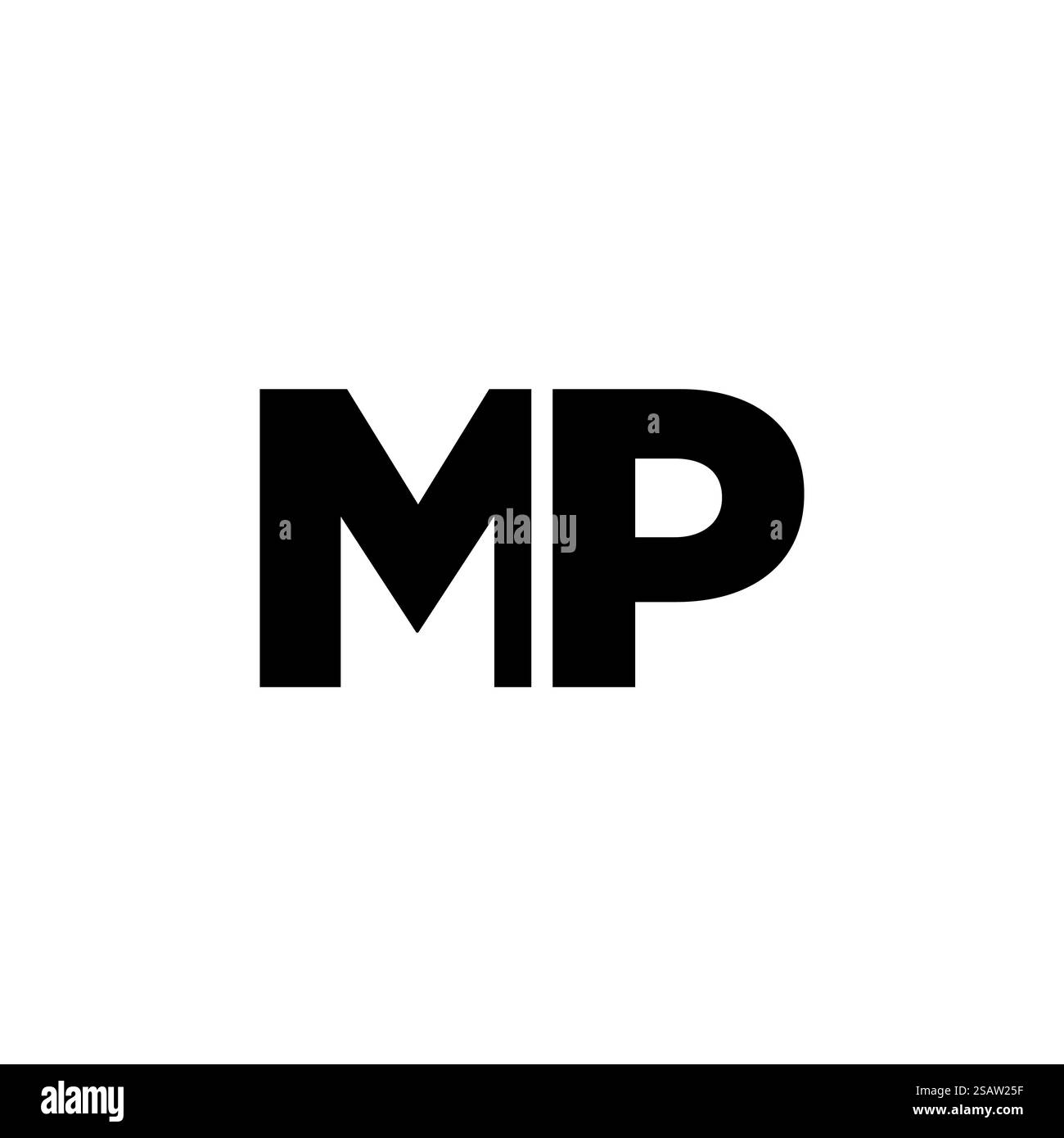Trendy letter M and P, MP logo design template. Minimal monogram initial based logotype for ...