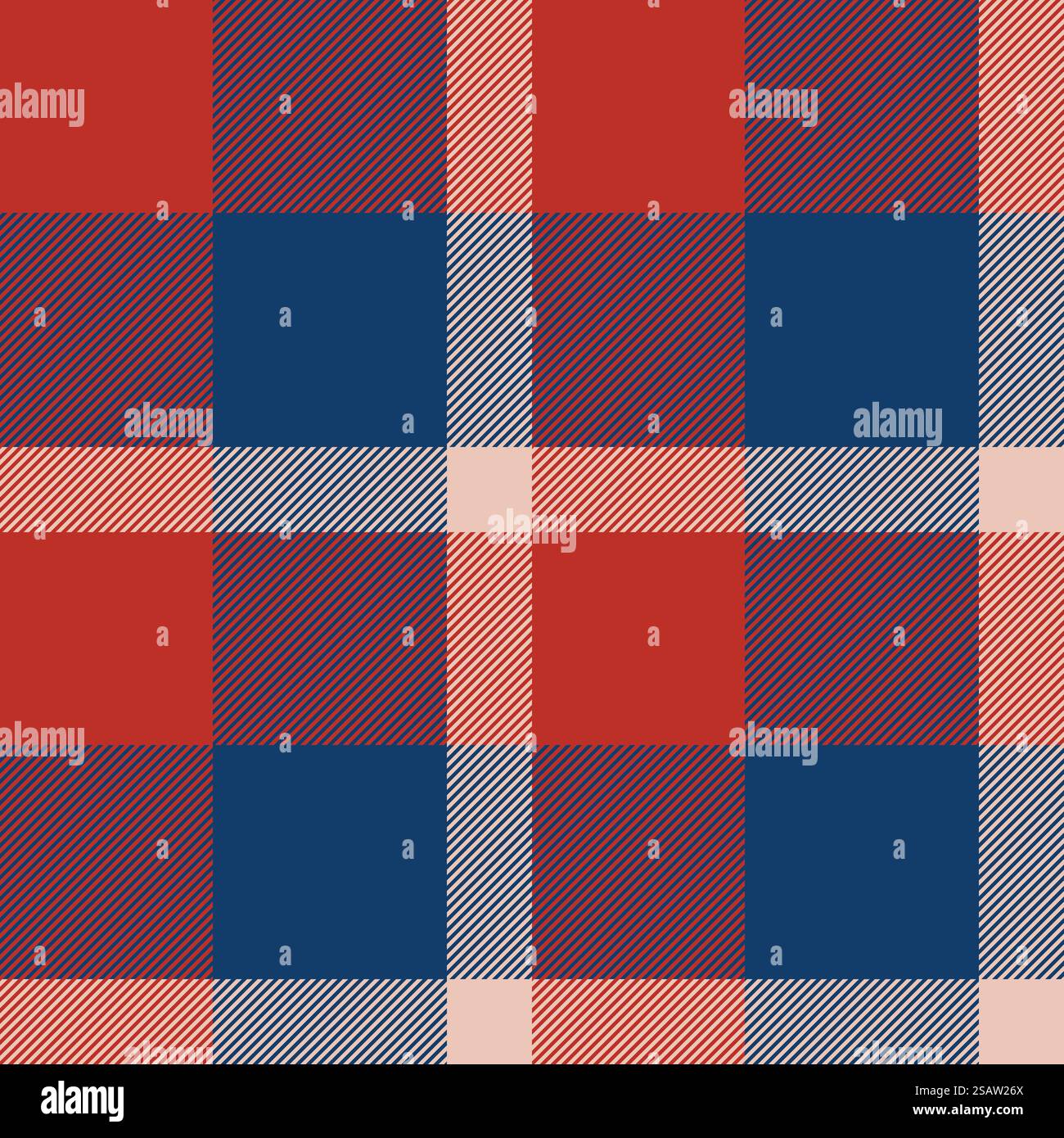Plaid seamless pattern in red. Check fabric texture. Vector textile ...