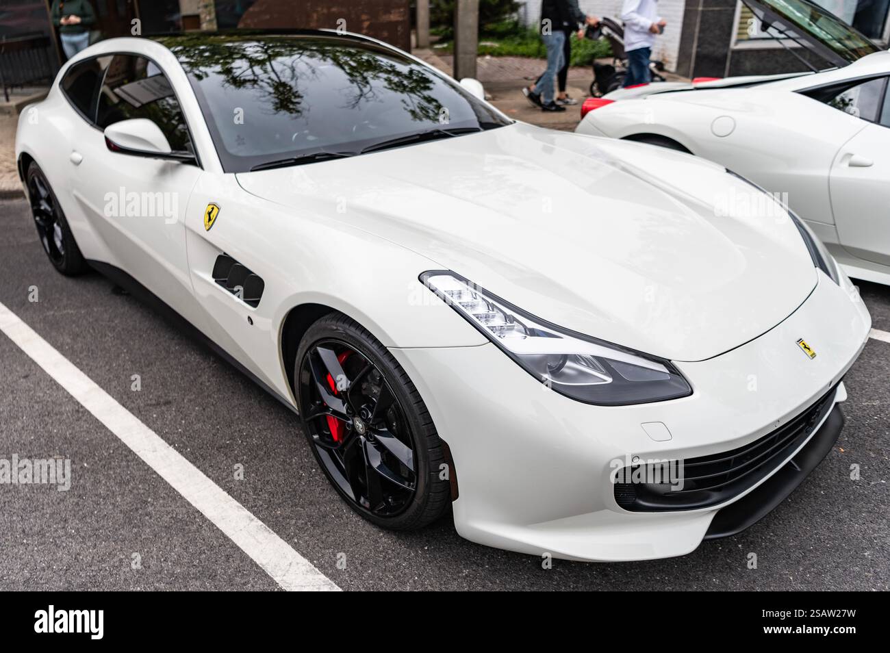 Chicago, Illinois - September 29, 2024: Ferrari GTC4Lusso V12 white ...