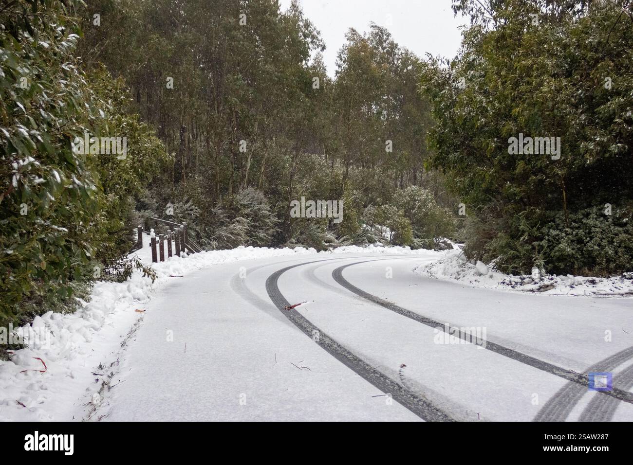 Snow on Lake Mountain Victoria Australia creating a very scenic and ...