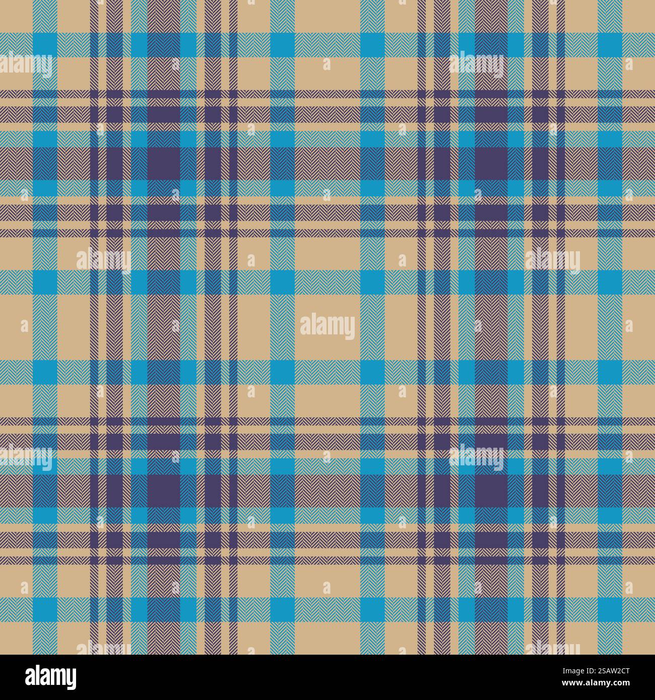 Plaid seamless pattern in blue. Check fabric texture. Vector textile ...
