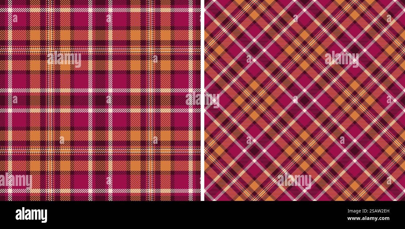 Textile plaid seamless of tartan fabric pattern with a texture vector ...