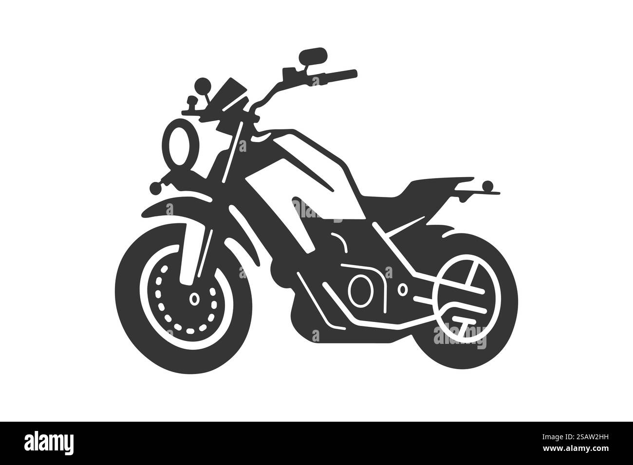 Classic motorcycle vector illustration. Motor bike for logo, biker club ...