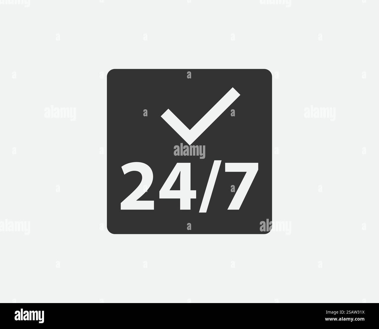 24 Hours a day service icon symbol vector. Signs and symbol for ...