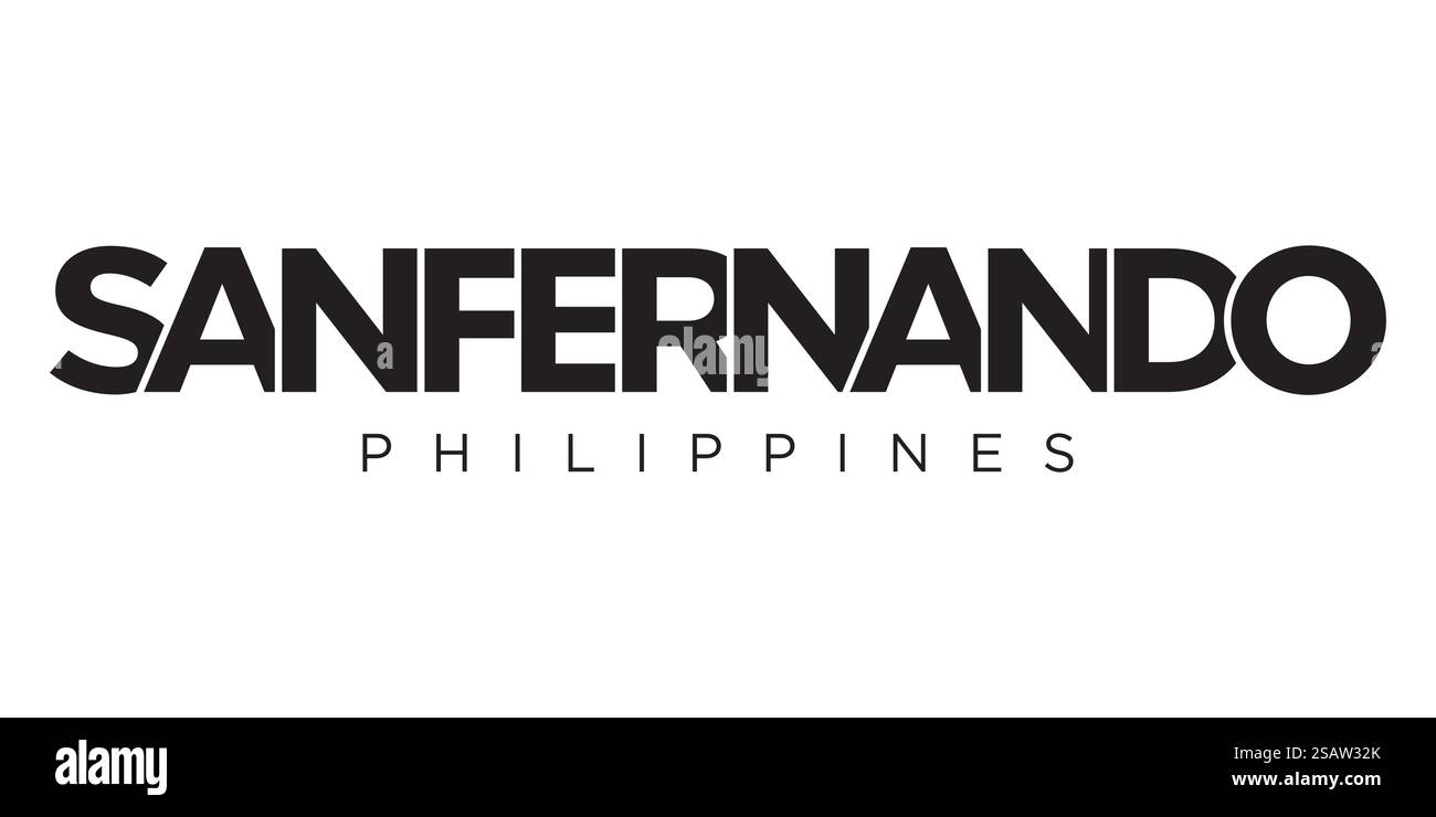 San Fernando in the Philippines emblem for print and web. Design ...