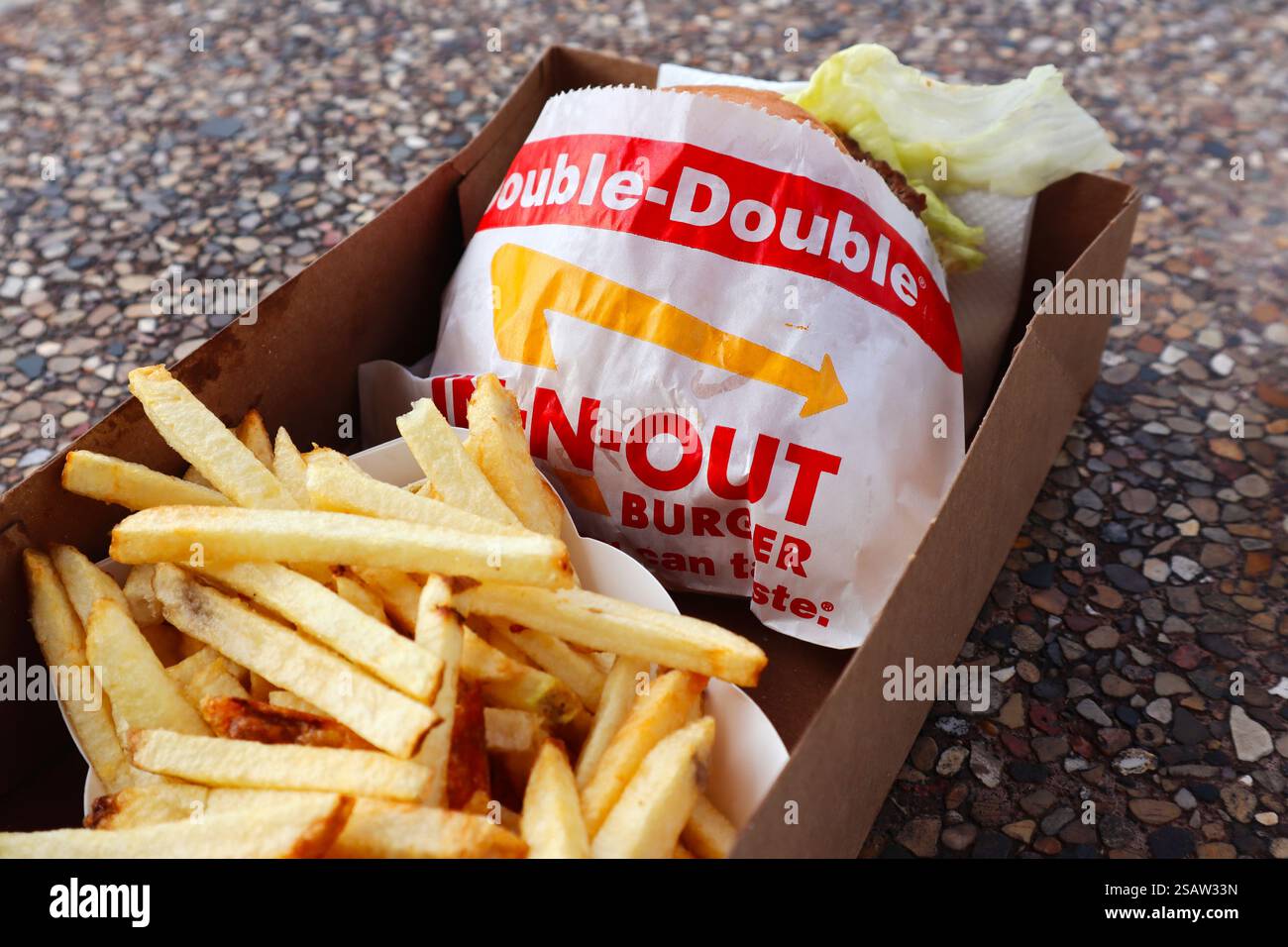 In-N-Out Double-Double Burger. In-N-Out Burger, American chain of Fast ...