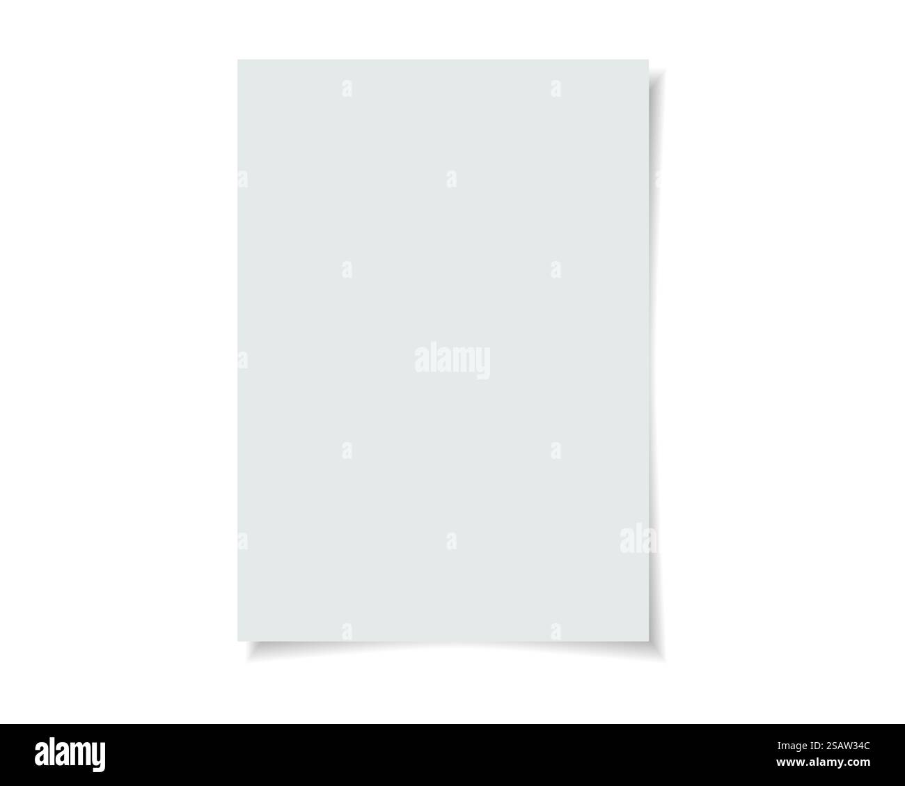 Vector paper format A4 size with realistic shadow. White blank page ...