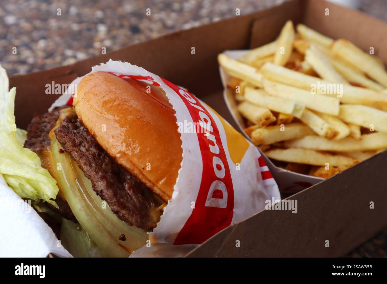 In-N-Out Double-Double Burger. In-N-Out Burger, American chain of Fast ...