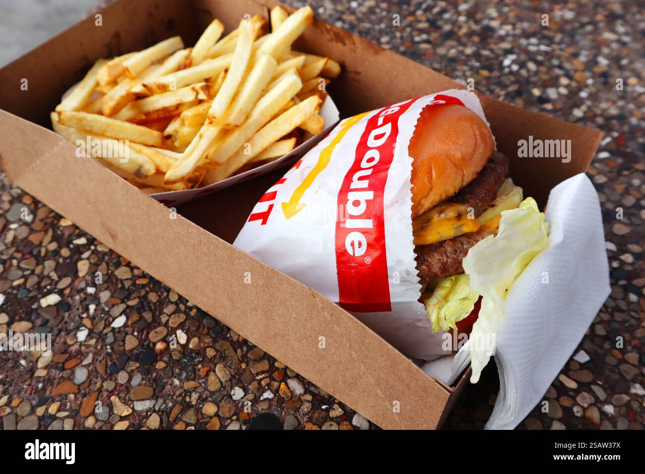 In-N-Out Double-Double Burger. In-N-Out Burger, American chain of Fast ...