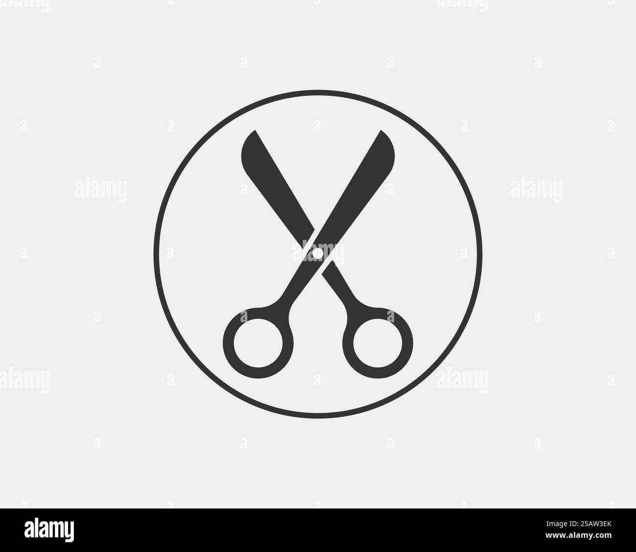 Scissor icon. Scissors vector design element or logo template. Black ...